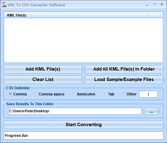KML To CSV Converter Software