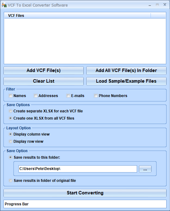 VCF To Excel Converter Software