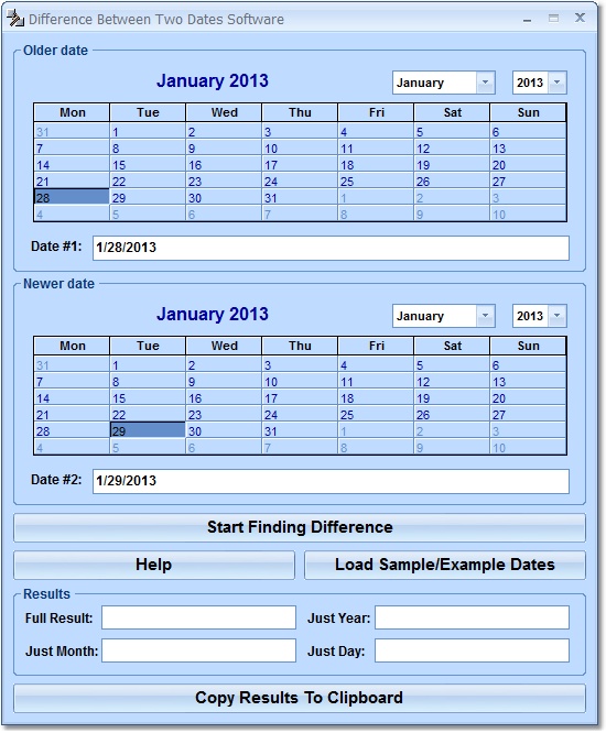 Download Difference Between Two Dates Software Free Trial Difference 