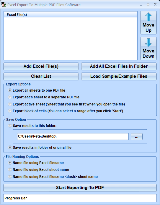 Excel Export To Multiple PDF Files Software