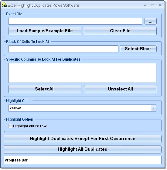 Excel Highlight Duplicate Rows Software