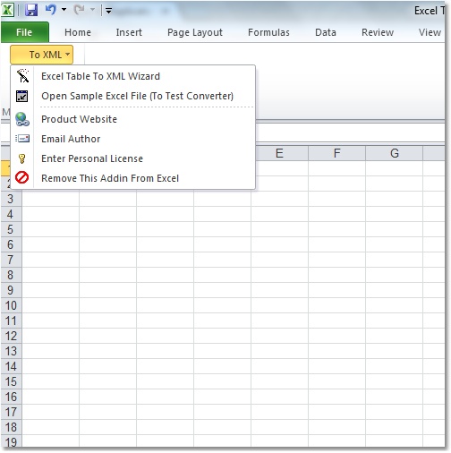 How To Convert Excel Table To XML