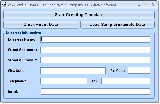 Small Business Plan Example