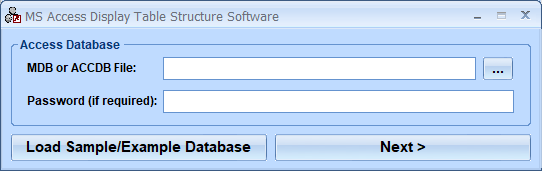 MS Access Display Table Structure Software