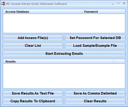 MS Access Extract Email Addresses Software