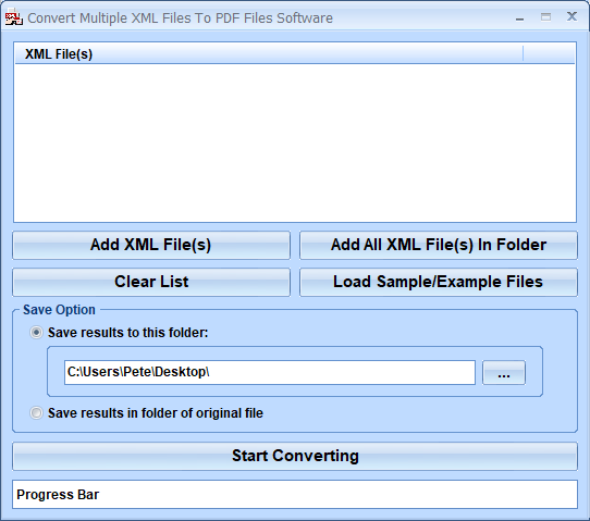 Convert Multiple XML Files To PDF Files Software