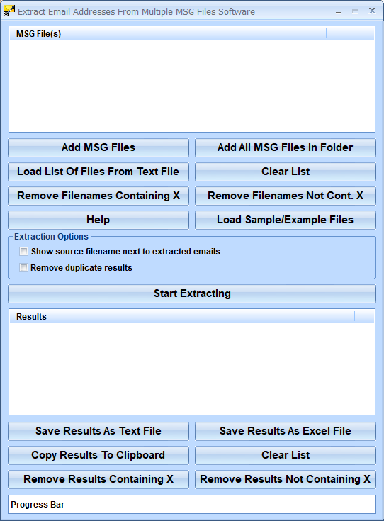 Extract Email Addresses From Multiple MSG Files Software