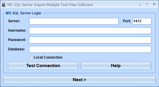 MS SQL Server Import Multiple Text Files Software