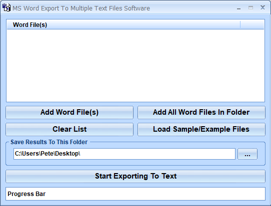 MS Word Export To Multiple Text Files Software